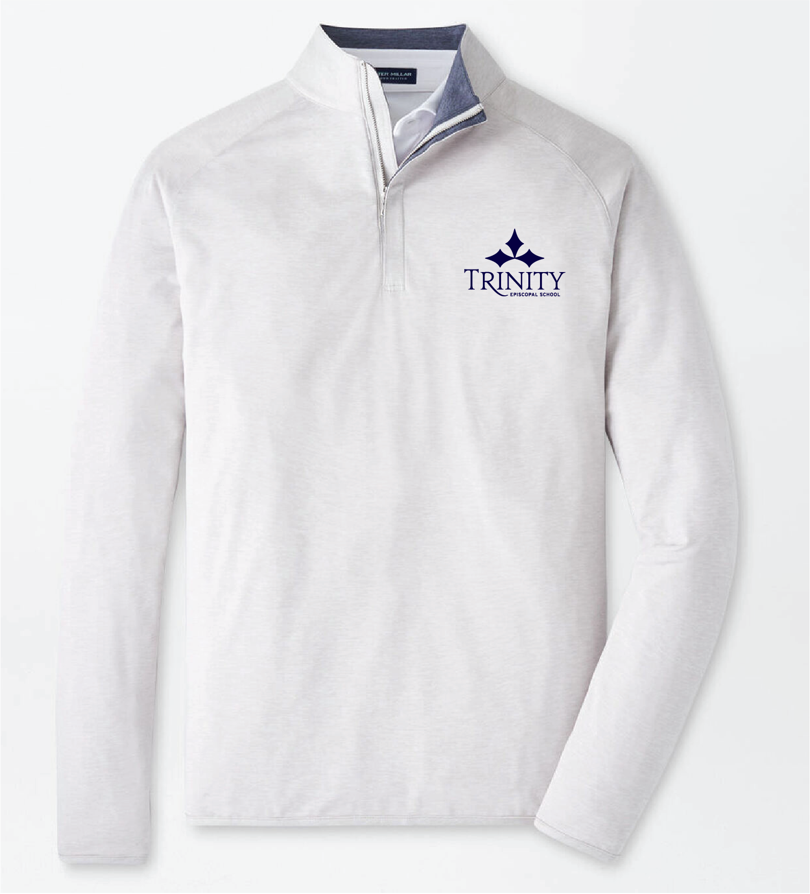 Men's Peter Millar Stealth Performance Quarter-Zip British Grey ...